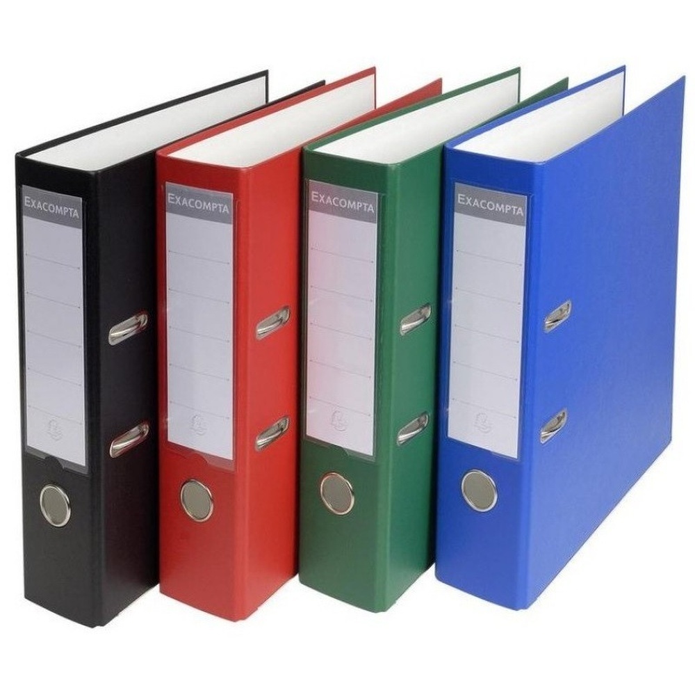 CLASSEUR A LEVIER POLYPROPYLENE PAPIER DOS 80 A4 COULEURS ASSORTIES