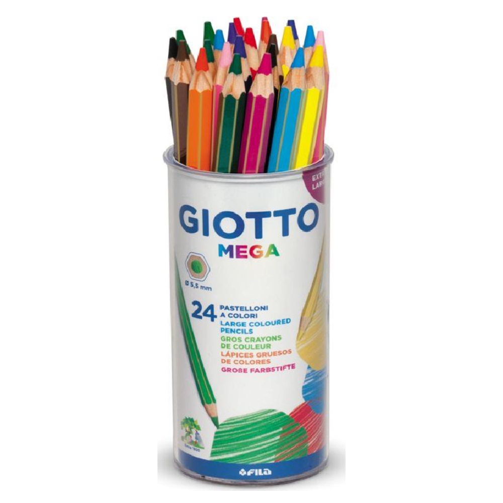 CRAYONS DE COULEUR GIOTTO 24 COULEURS ASSORTIES