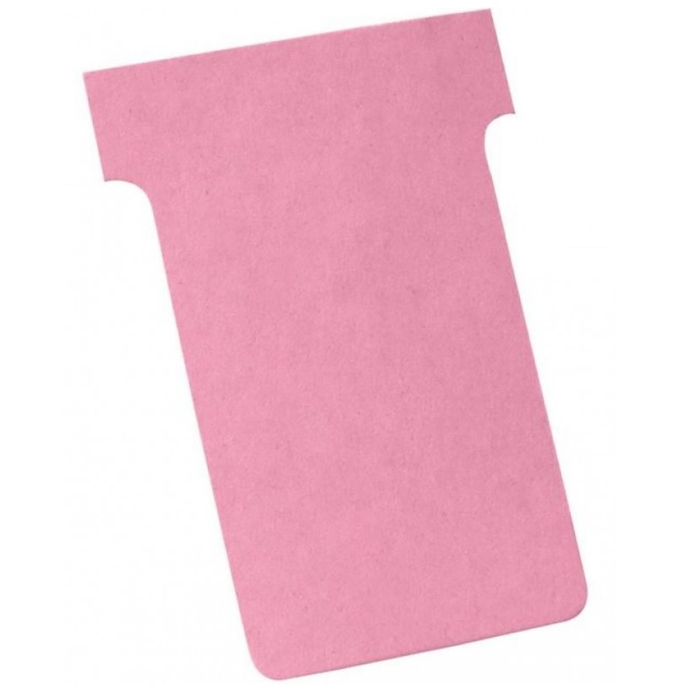FICHES PLANNING EN T UNICOLORES- ETUI DE 100 FICHES ROSE
