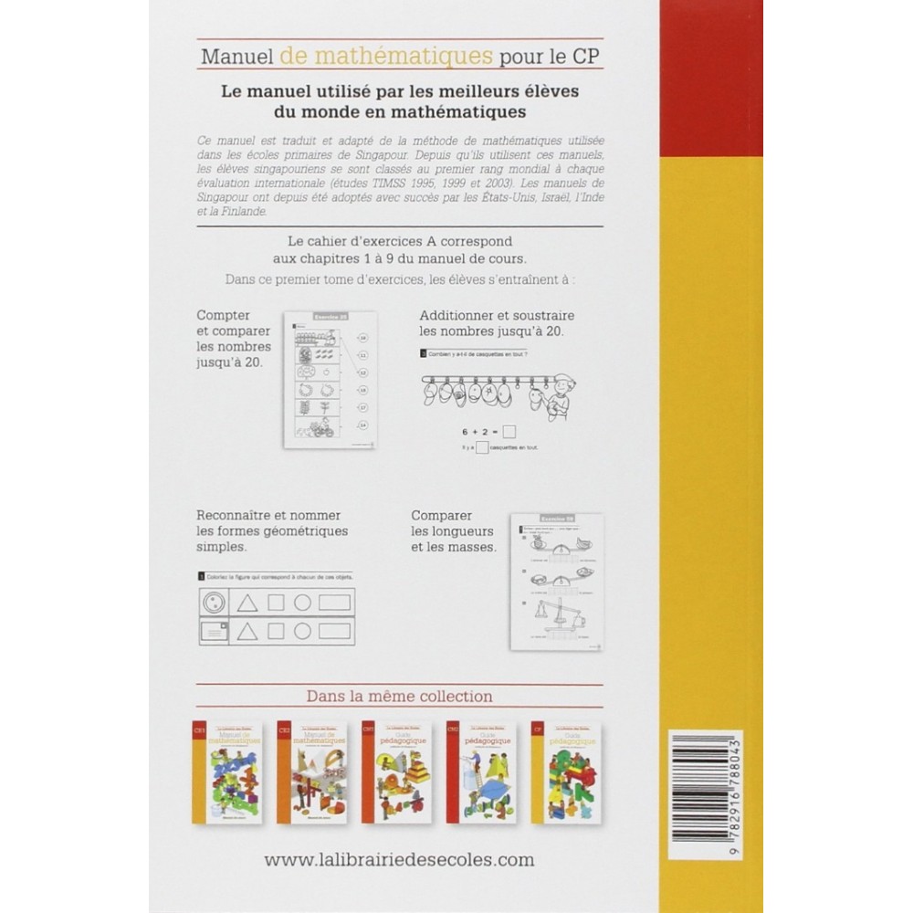 MANUEL DE MATHEMATIQUES METHODE DE SINGAPOUR CP