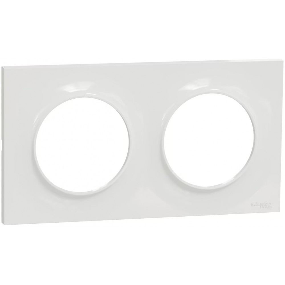 PLAQUE BLANC SCHNEIDER S520704 2 POSTES HORIZONTAUX OU VERTICAUX ...