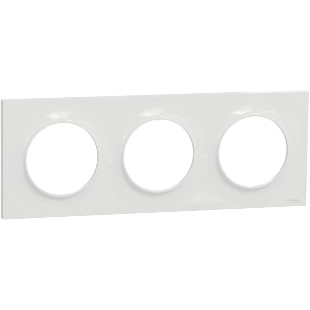 PLAQUE BLANC SCHNEIDER S520706 3 POSTES HORIZONTAUX OU VERTICAUX ...