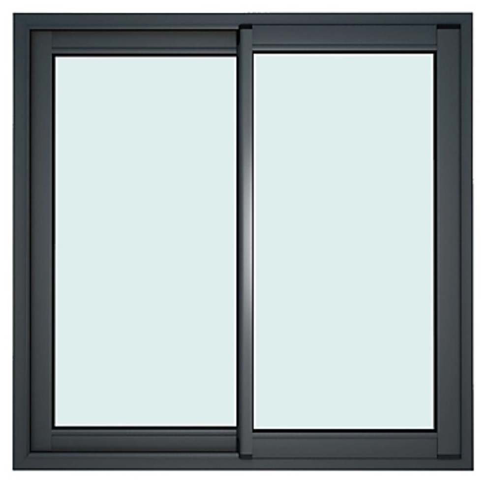 FENETRE PVC COULISSANTE GRIS 150X105CM
